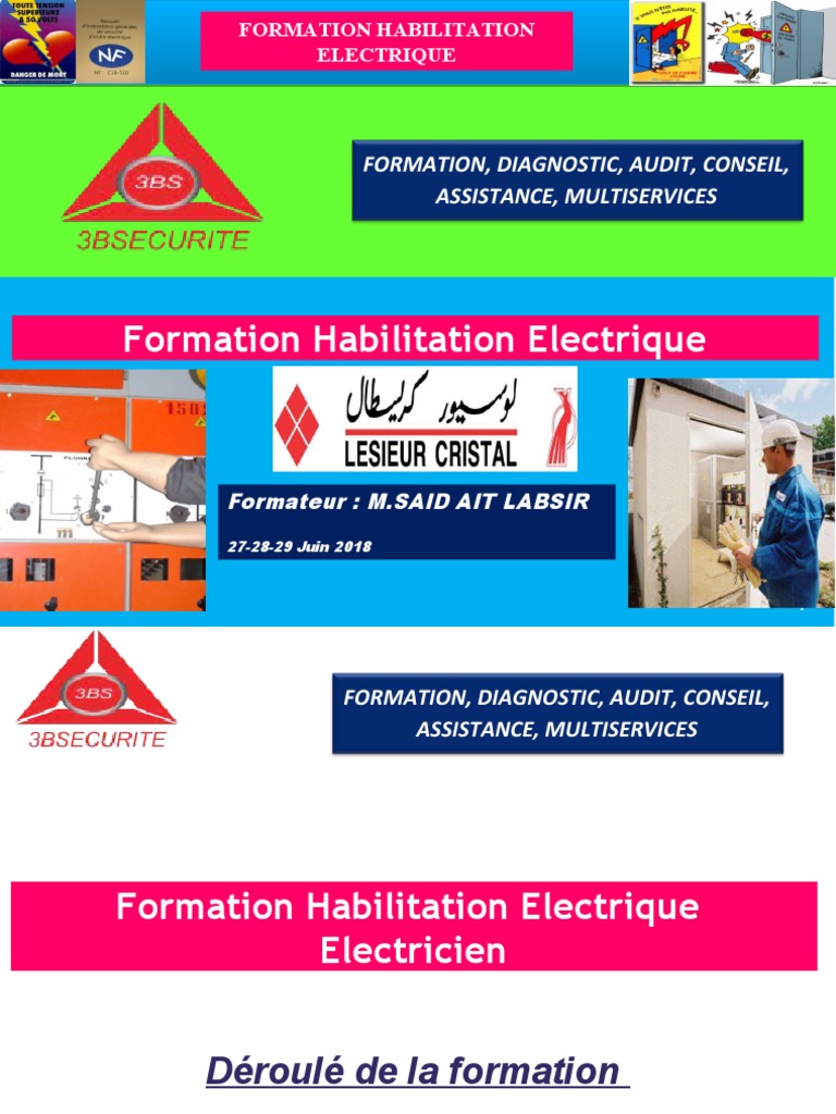 1risque Électrique Pour Habilitation Électricien | PDF | Électricité ...