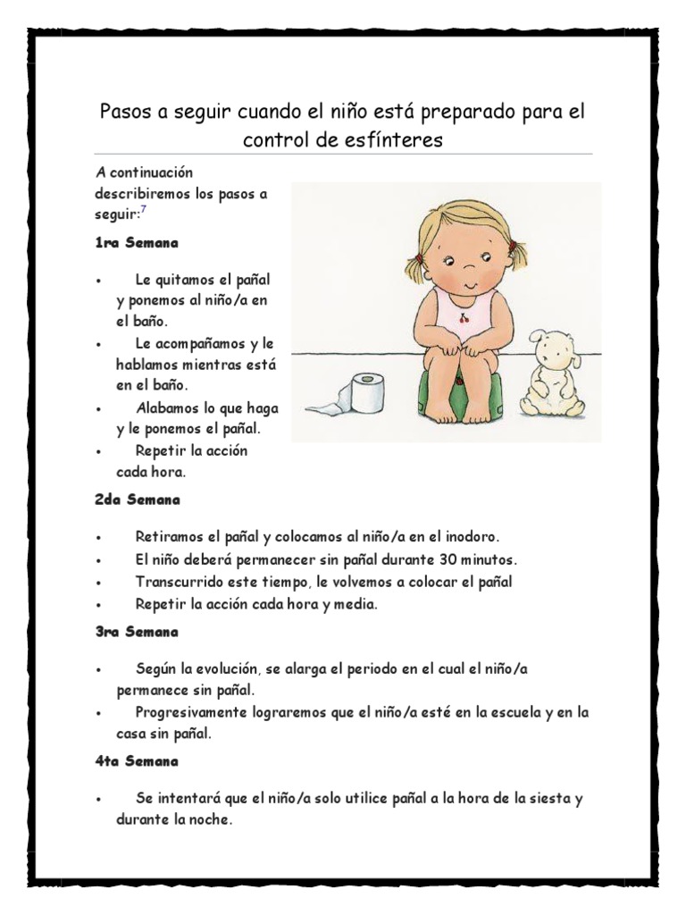 Pasos para el Control de Esfínteres | PDF | Relaciones personales ...
