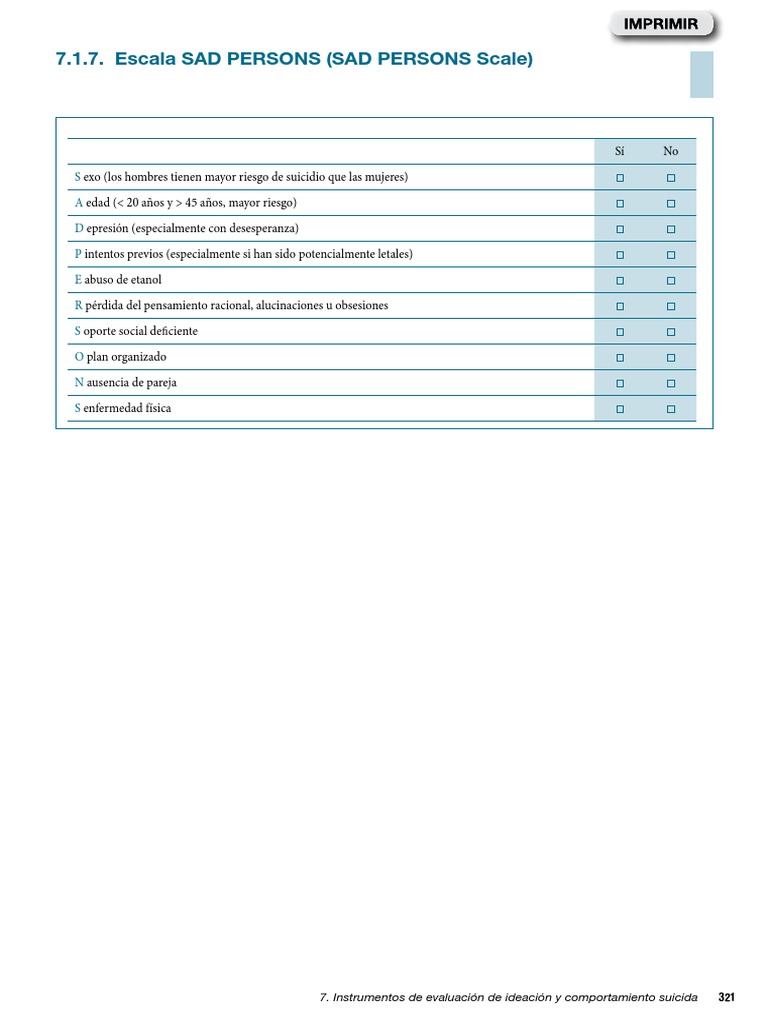 Escala Sad Person | PDF