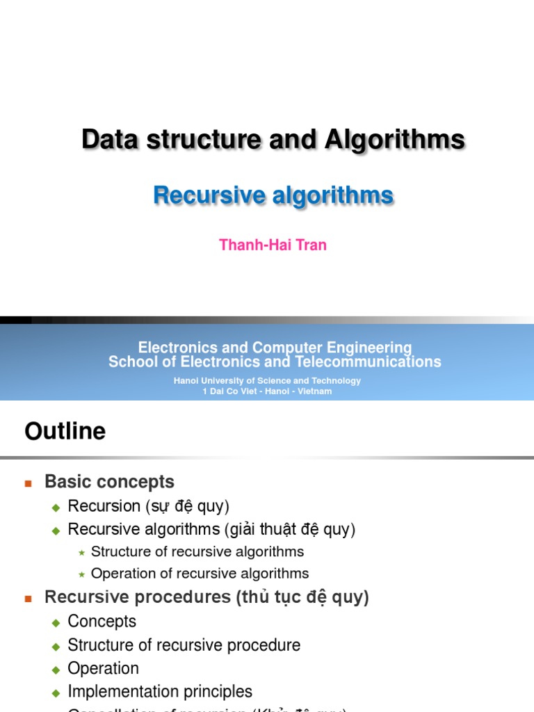 Data Structure And Algorithms Pdf Subroutine Recursion