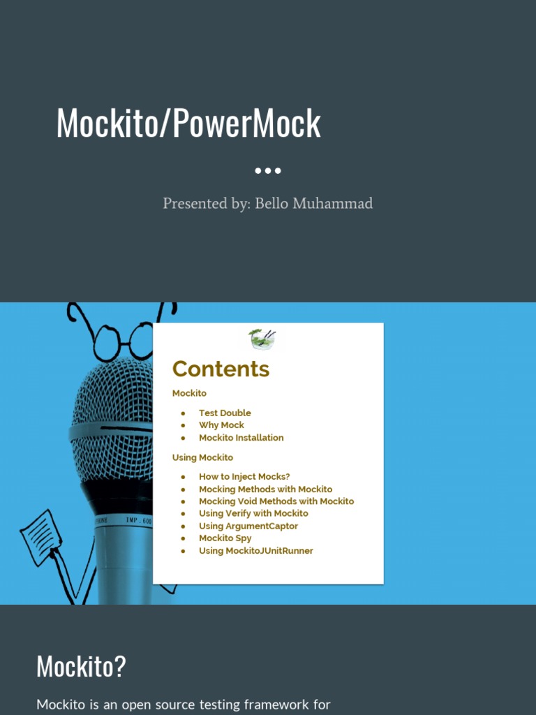 Mockito/Powermock: Presented By: Bello Muhammad | PDF | Computer Engineering | Programming Paradigms