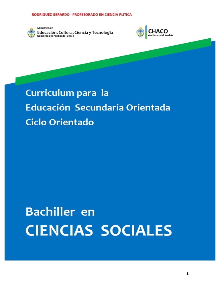 Curriculum Ciclo Orientado Gera Prfesorado | PDF | Conocimiento | Comprensión lectora