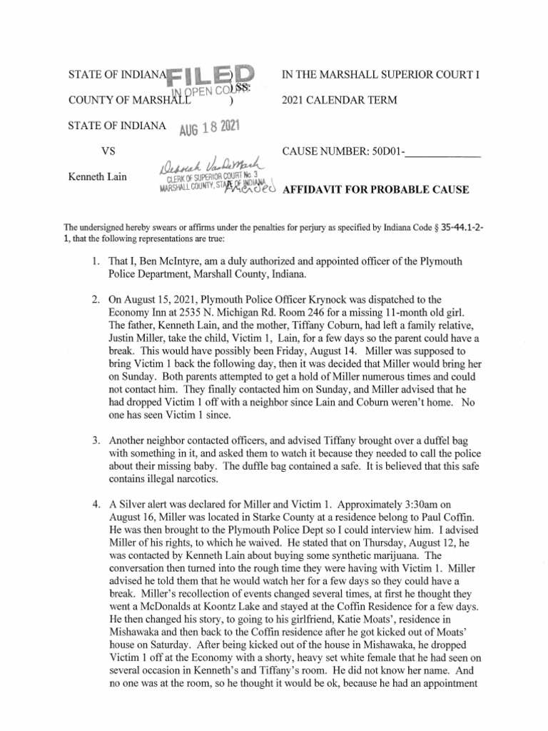 Kenneth Lain Amended PC | PDF