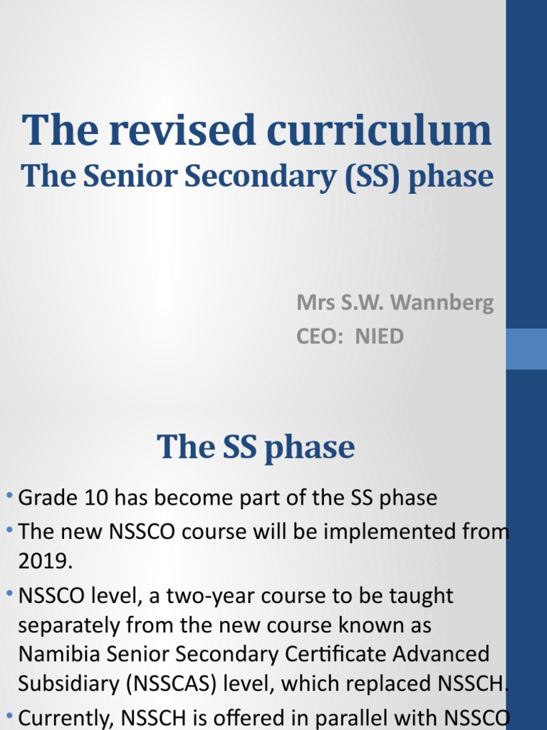1 The Revised Curriculum | PDF | Educational Stages | Students