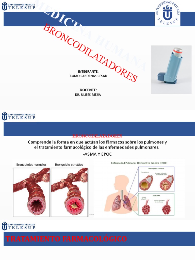 Broncodilatadores | PDF | Asma | Medicina CLINICA