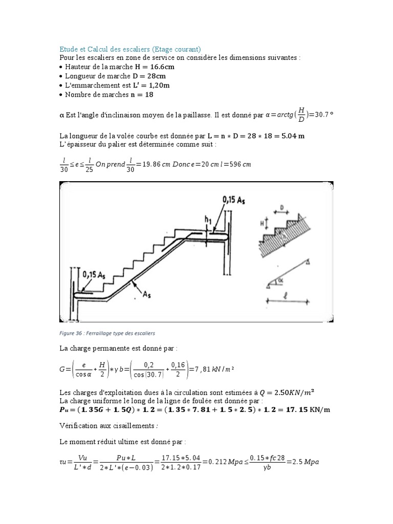 Calcul Escalier | PDF