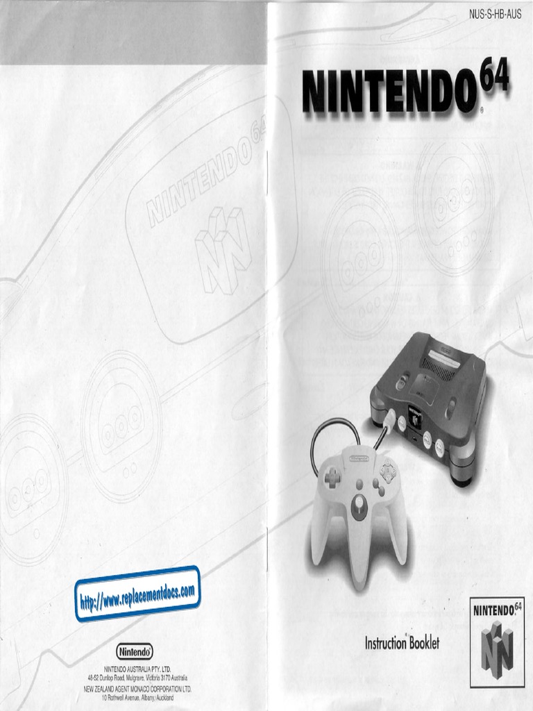 Hardware - Nintendo 64 System - AU Manual - N64 | PDF