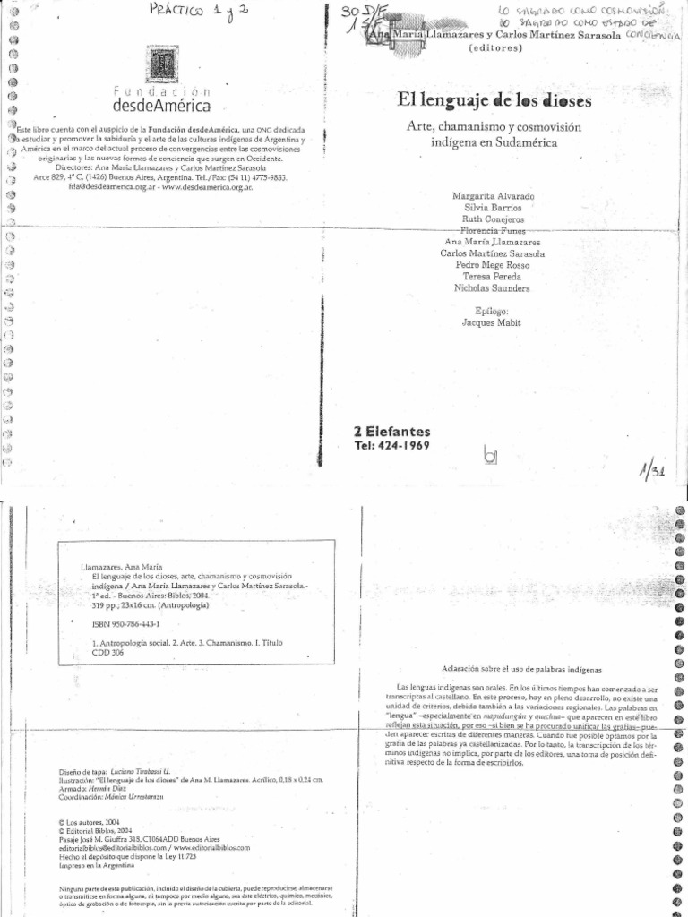 El Lenguaje de Los Dioses-Tomo 1 (Ana Llamazares) | PDF