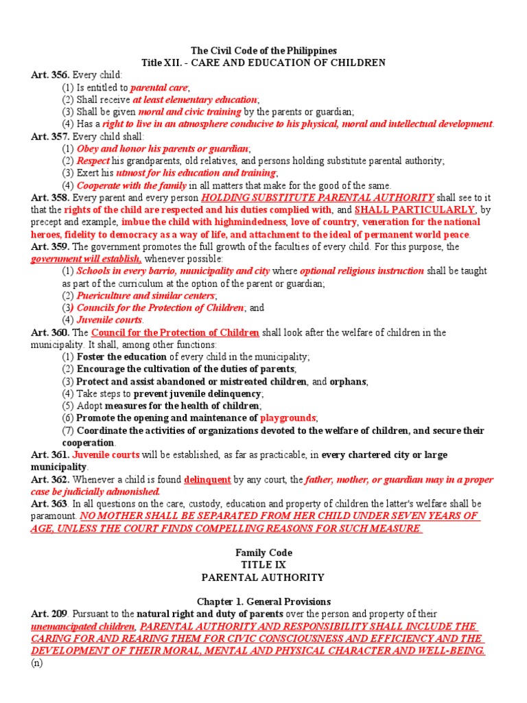 Parental Authority | PDF | Legal Guardian | Contact (Law)