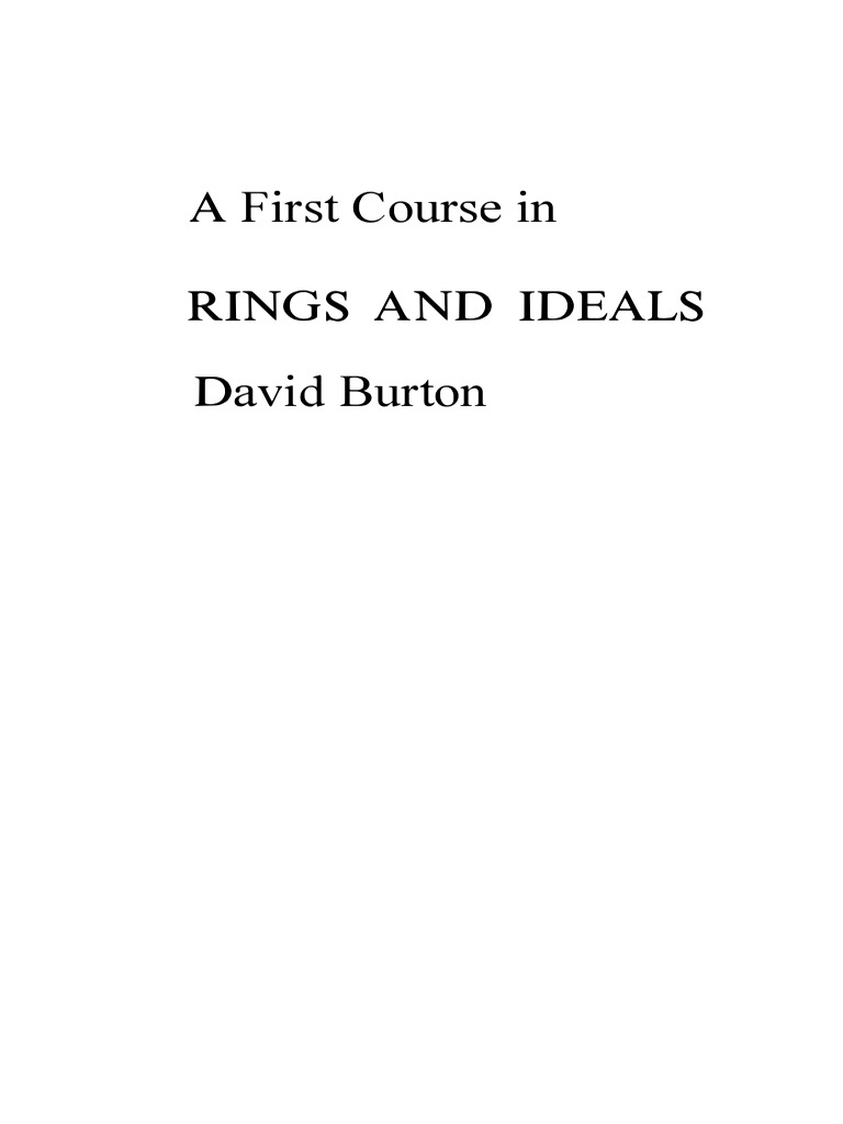 1 Ring-Theory | PDF | Ring (Mathematics) | Function (Mathematics)