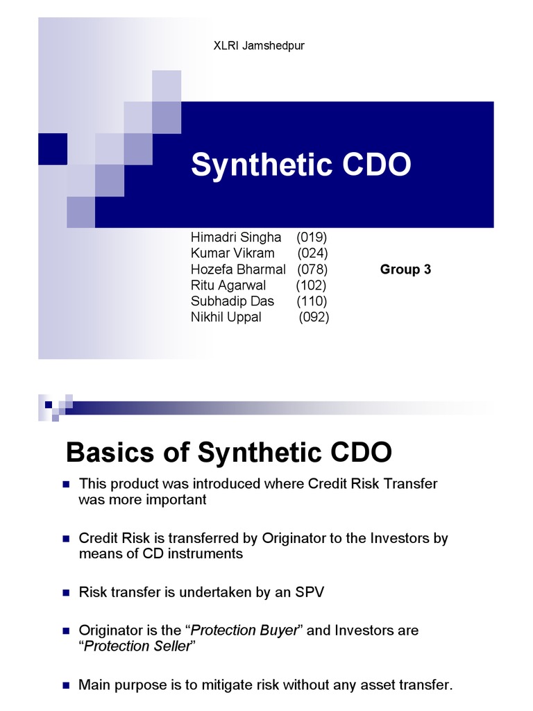An Introduction To Synthetic CDO and Its Structure | PDF ...