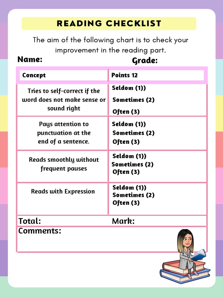 Reading Checklist | PDF