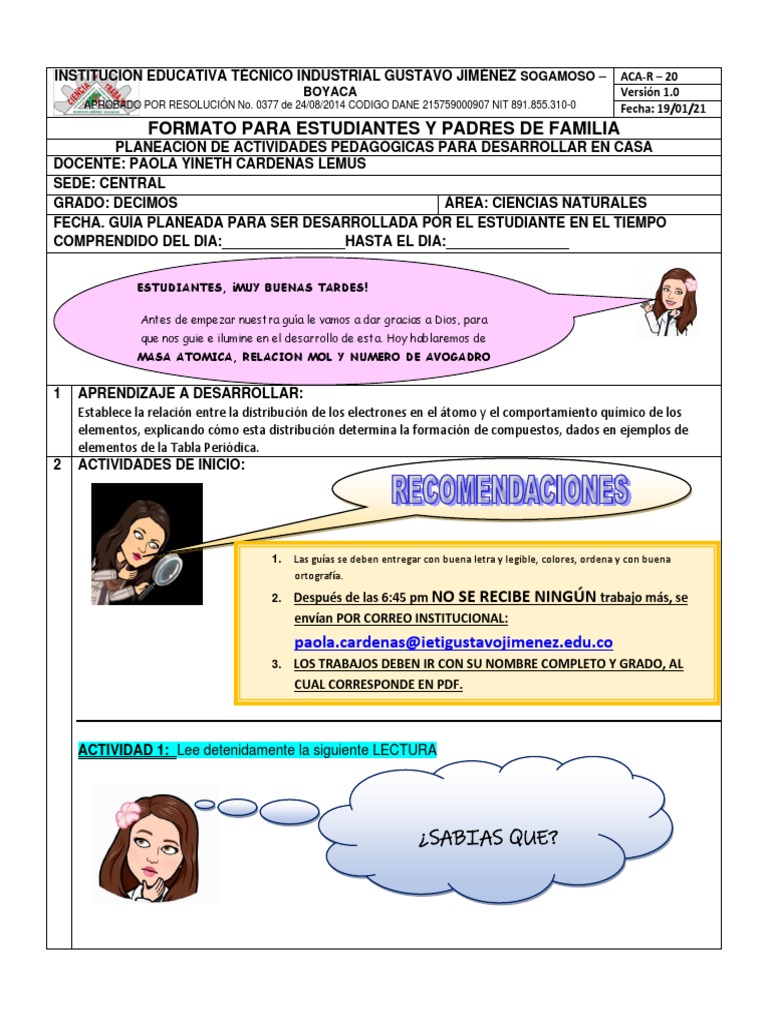 Masa Atómica y Número de Avogadro | PDF | Mole (Unidad) | Metrología