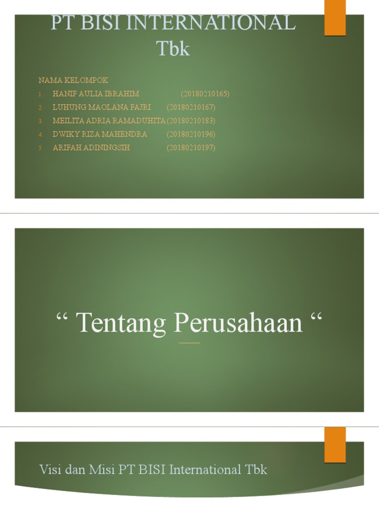 Profil PT BISI International Tbk | PDF