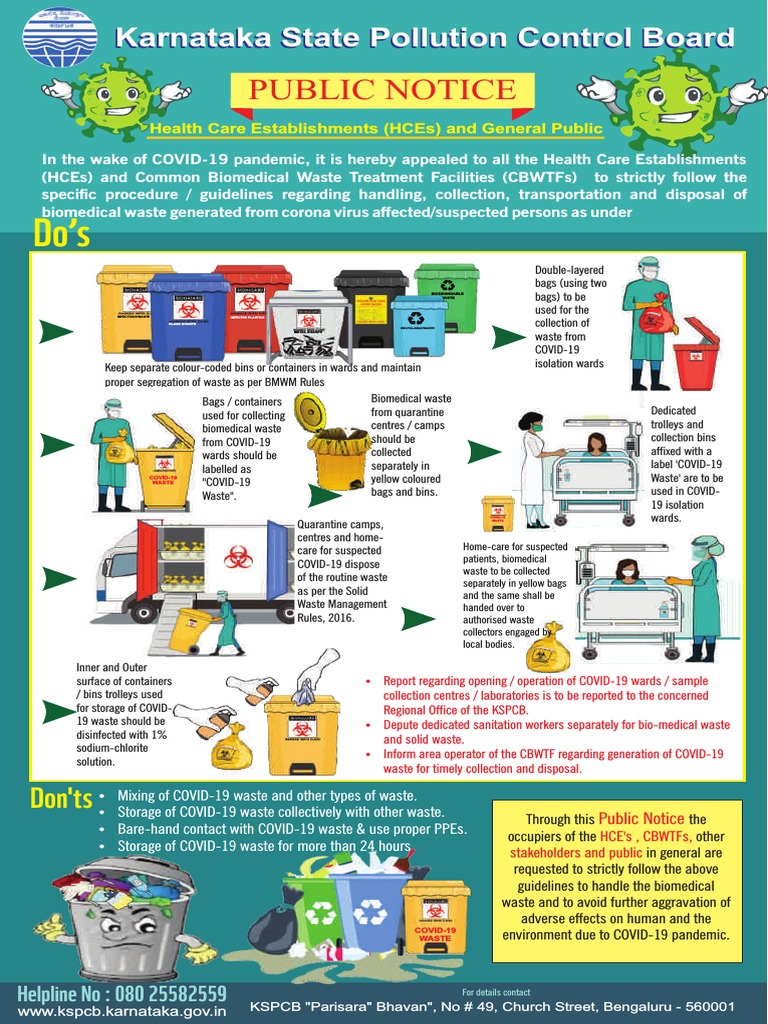 KSPCB BIOMEDICAL POSTER 1a | PDF | Waste | Waste Management