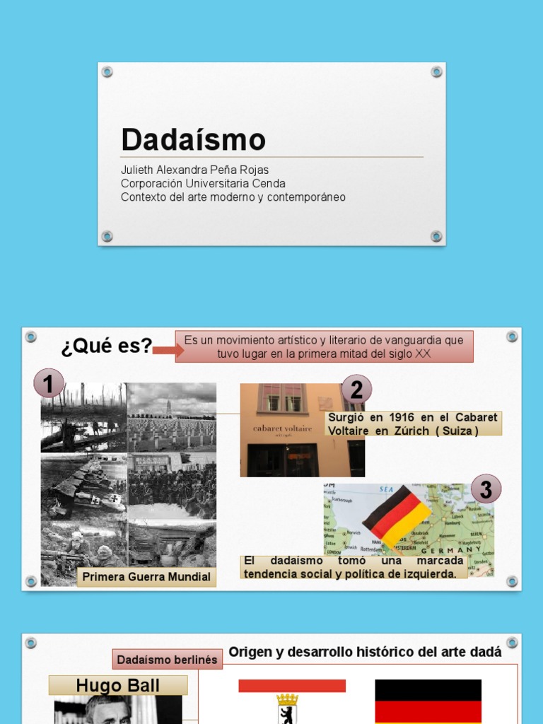 Contexto histórico del Dadaísmo | PDF | Arte Moderno | Anti guerra