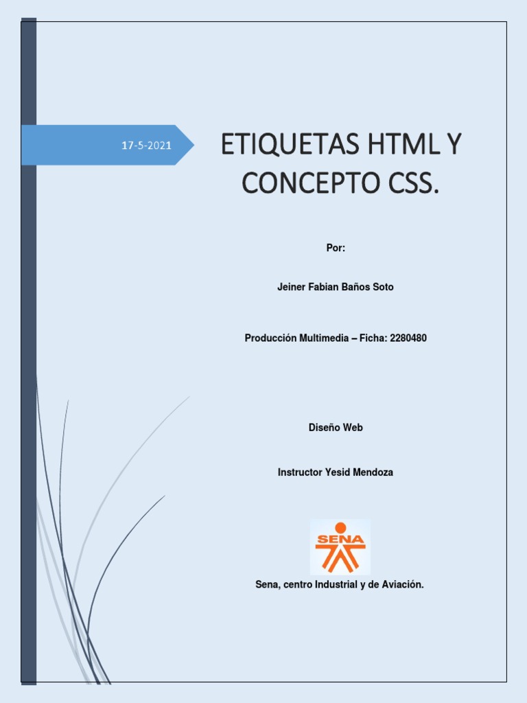 Taller Etiquetas HTML y CSS | PDF | HTML | Página web