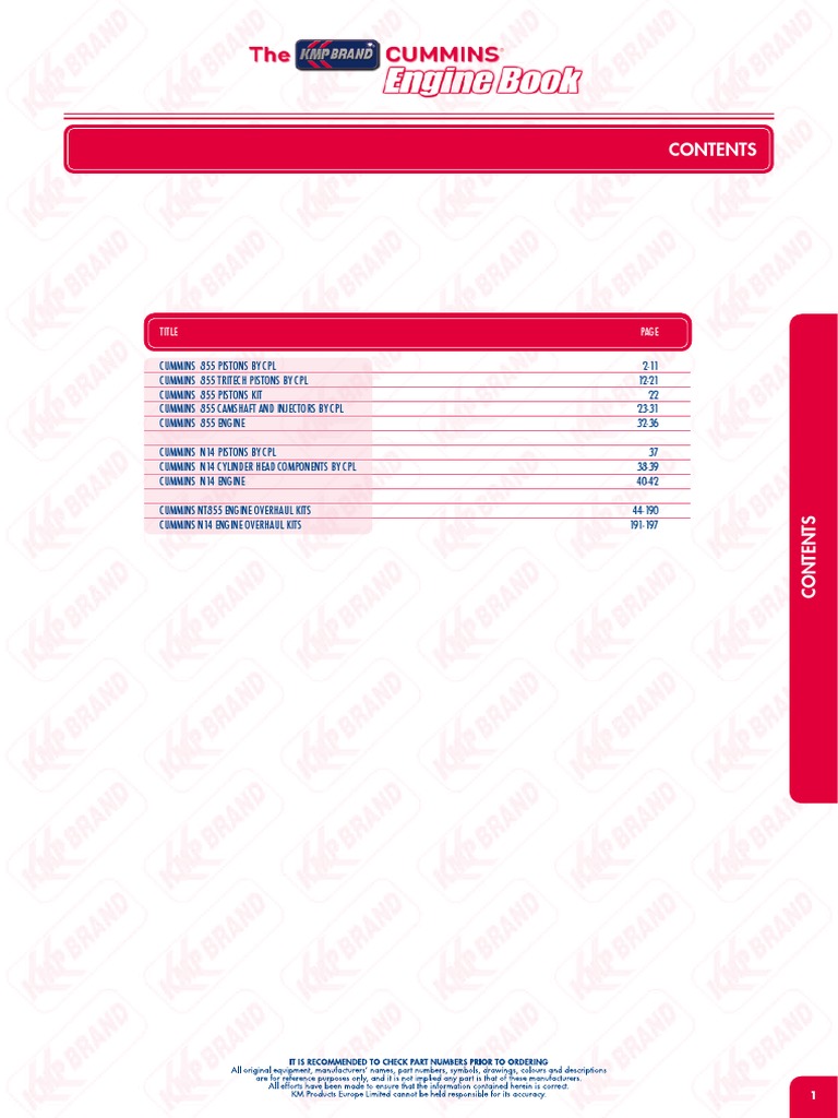 Cummins CPL | PDF | Cylinder (Engine) | Piston