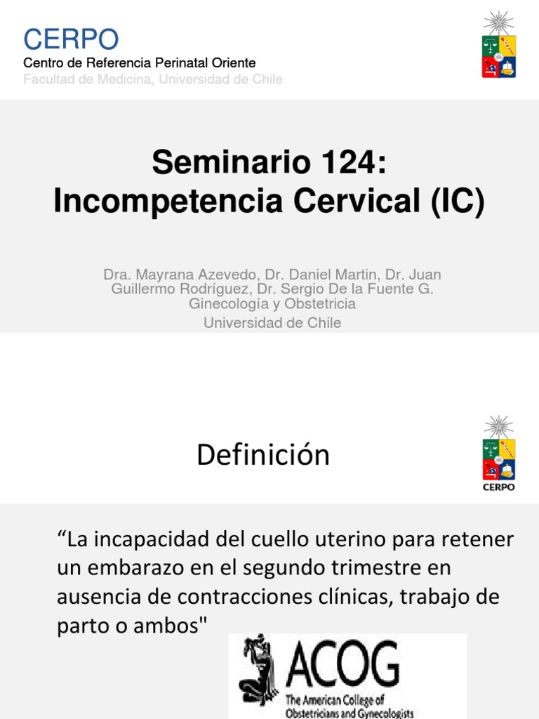 Incompetencia Cervical: Diagnóstico y Manejo | PDF | Parto | El embarazo