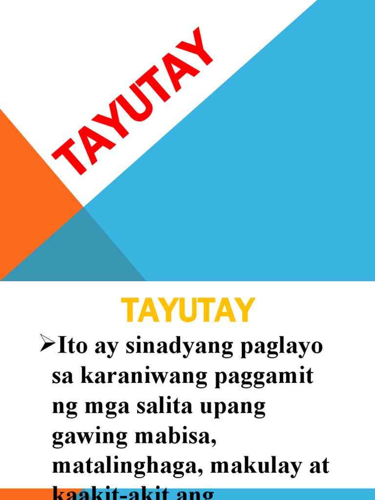 TAYUTAY | PDF