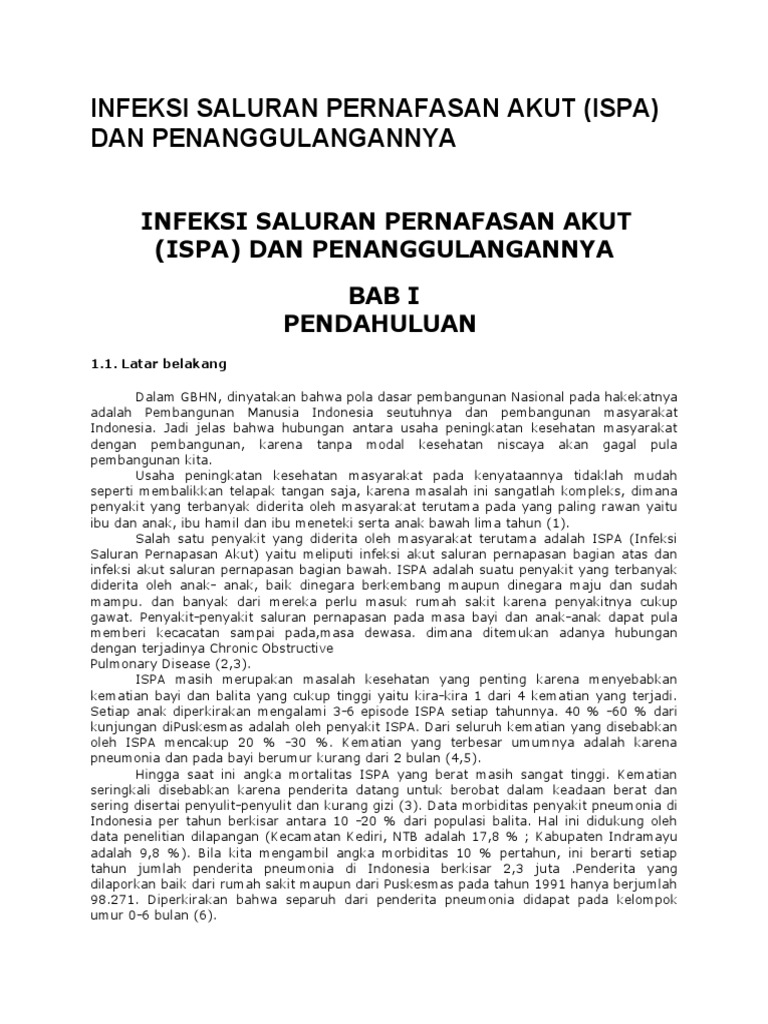 Materi Infeksi Saluran Pernafasan Akut | PDF