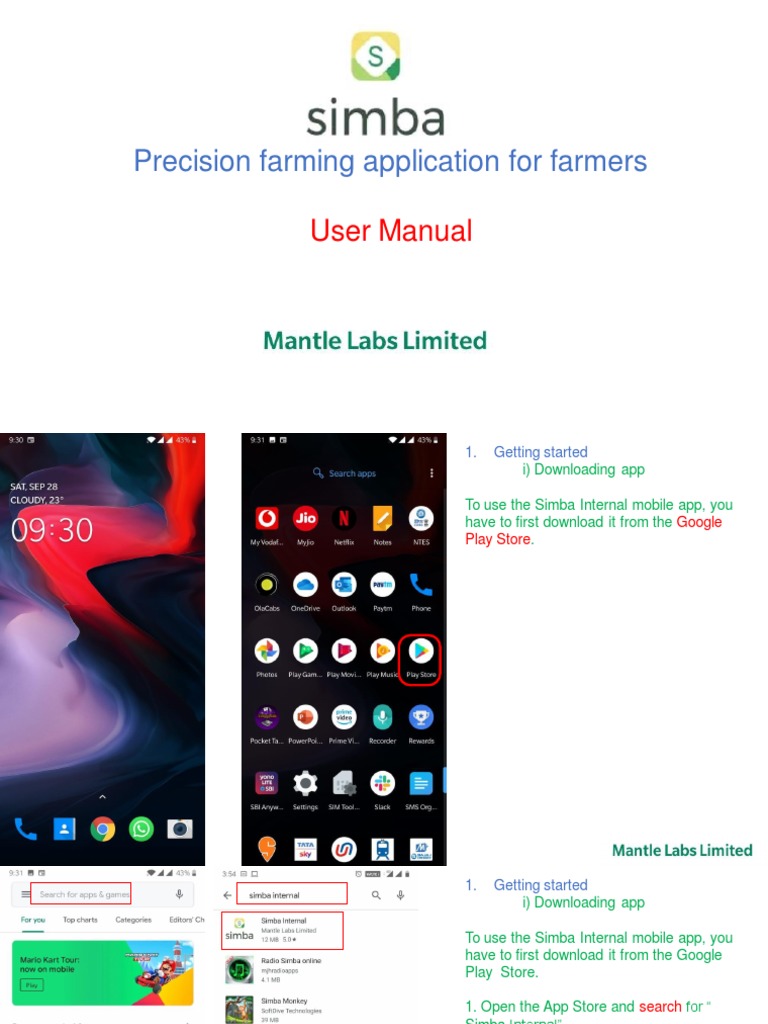 Simba Internal App User Manual Pdf Google Play Mobile App
