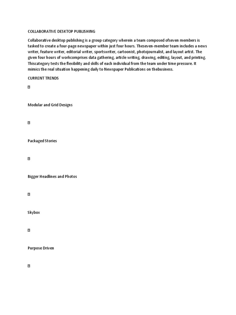 Collaborative Desktop Publishing | PDF | Writing | Publishing