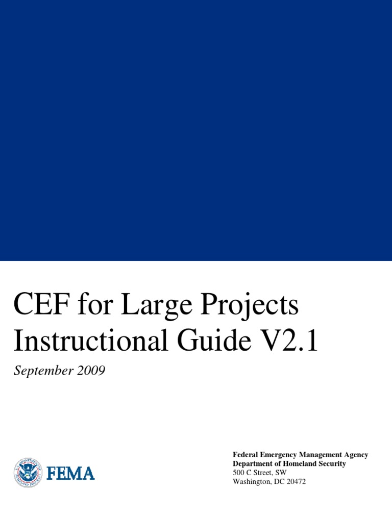 CEF For Large Projects Instructional Guide V2.1: September 2009 | PDF ...