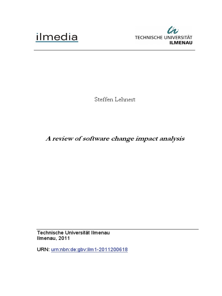 Lehnert - 2011 - A Review of Software Change Impact Analysis | PDF | Class (Computer Programming ...