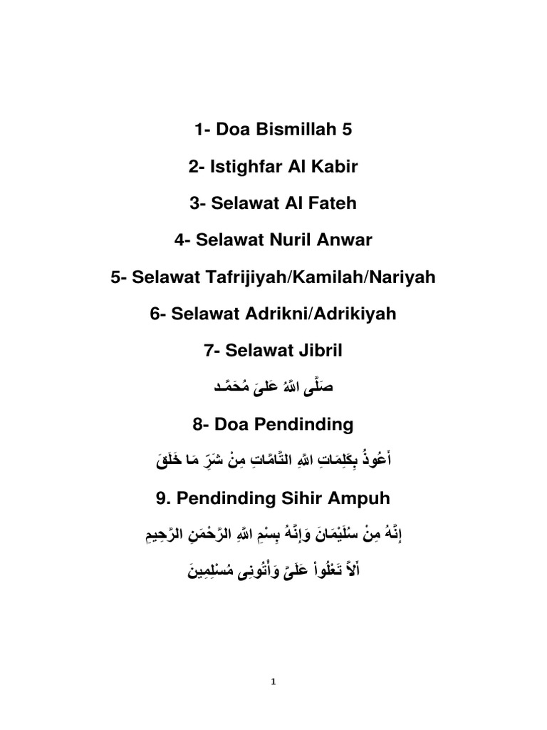Compilation Selawat | PDF