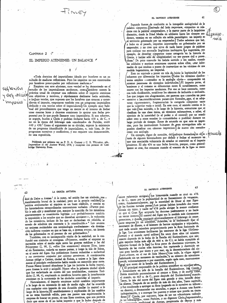 Finley Moses - El Imperio Ateniense, Un Balance | PDF