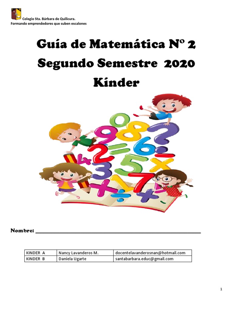 Guía Matemática Kínder 2020 | PDF | Juegos y actividades