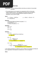 Electrostatics Problem Set With Answers | PDF | Electric Field | Electrostatics