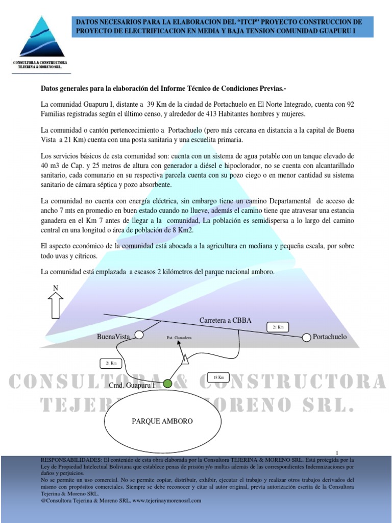 Datos para Elaboracion Del Itcp 1 | PDF