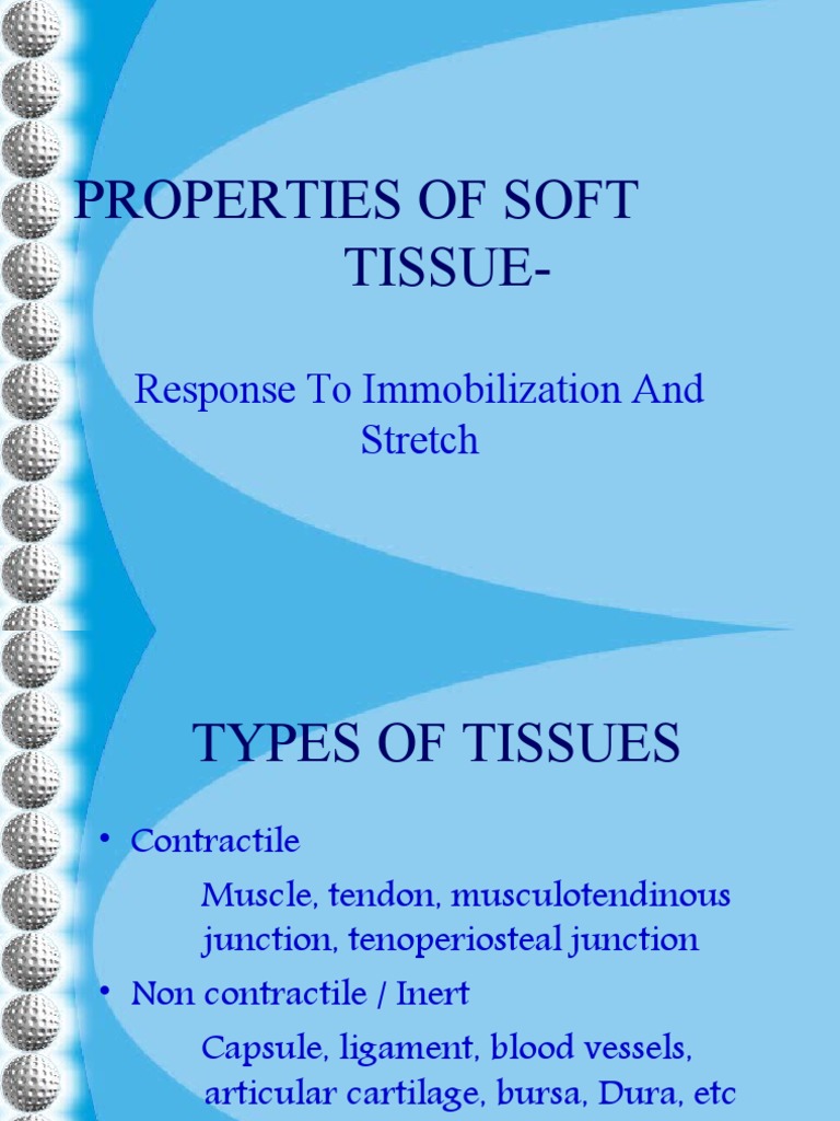 Properties of Soft Tissue-: Response To Immobilization and Stretch ...