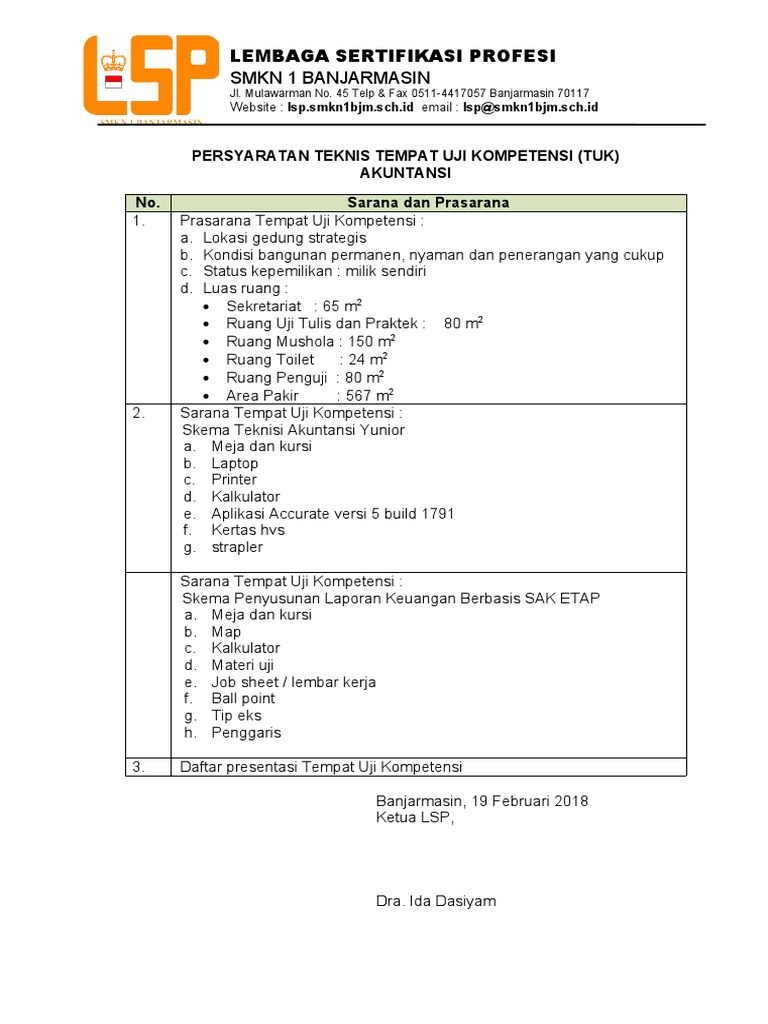 1.persyaratan Teknis Tuk Akuntansi | PDF