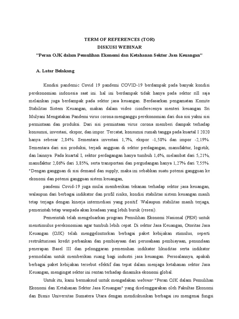 Term of Reference & Rundown Webinar | PDF