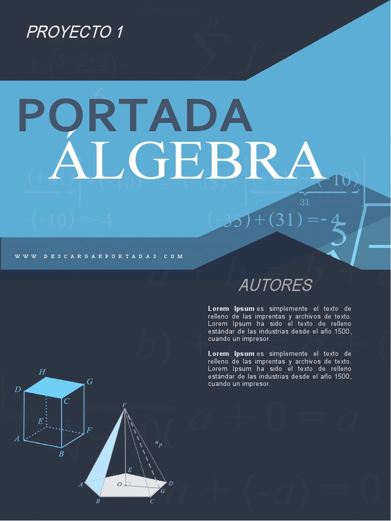Portadas de Álgebra y Álgebra Lineal | PDF