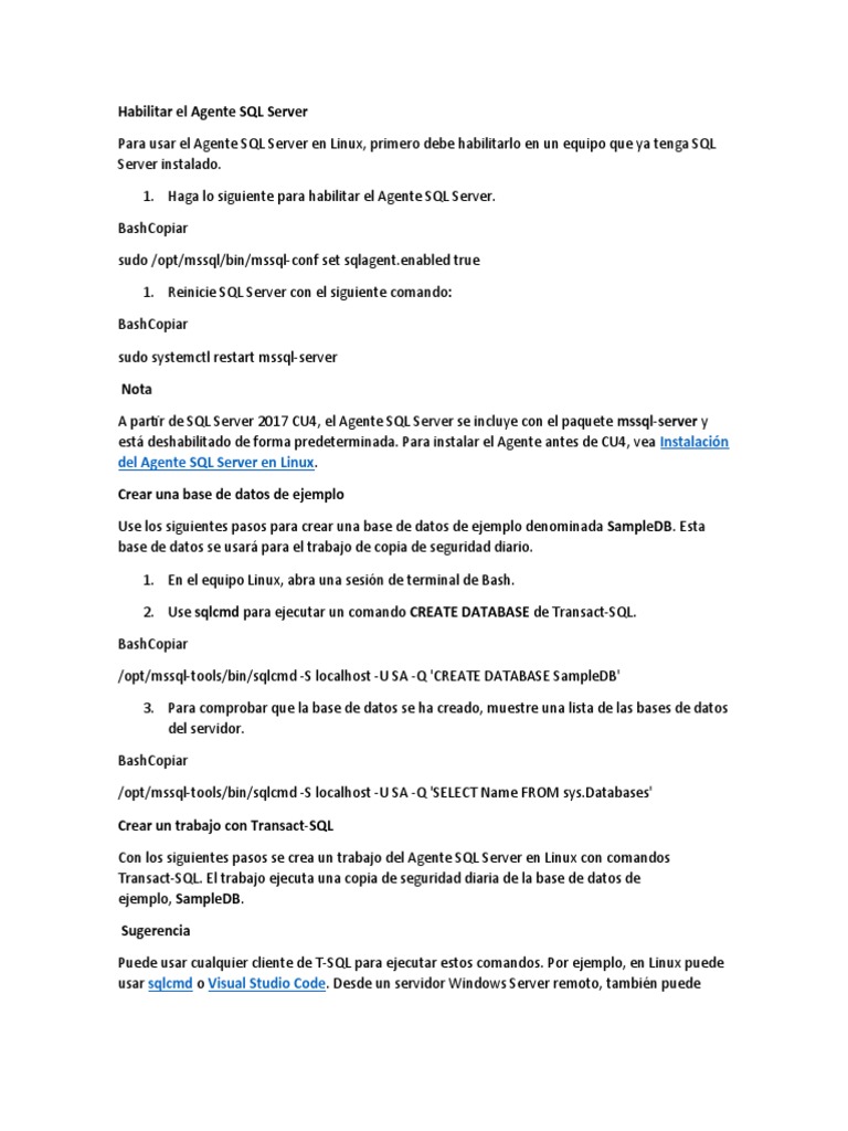 Tutorial Crear Base de Datos SQL Server | PDF | Servidor SQL de Microsoft | Datos de computadora