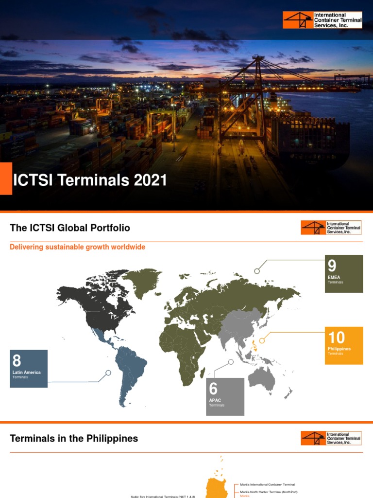 ICTSI Terminal Portfolio 2021 - 051021 | PDF | Port | Water Transport