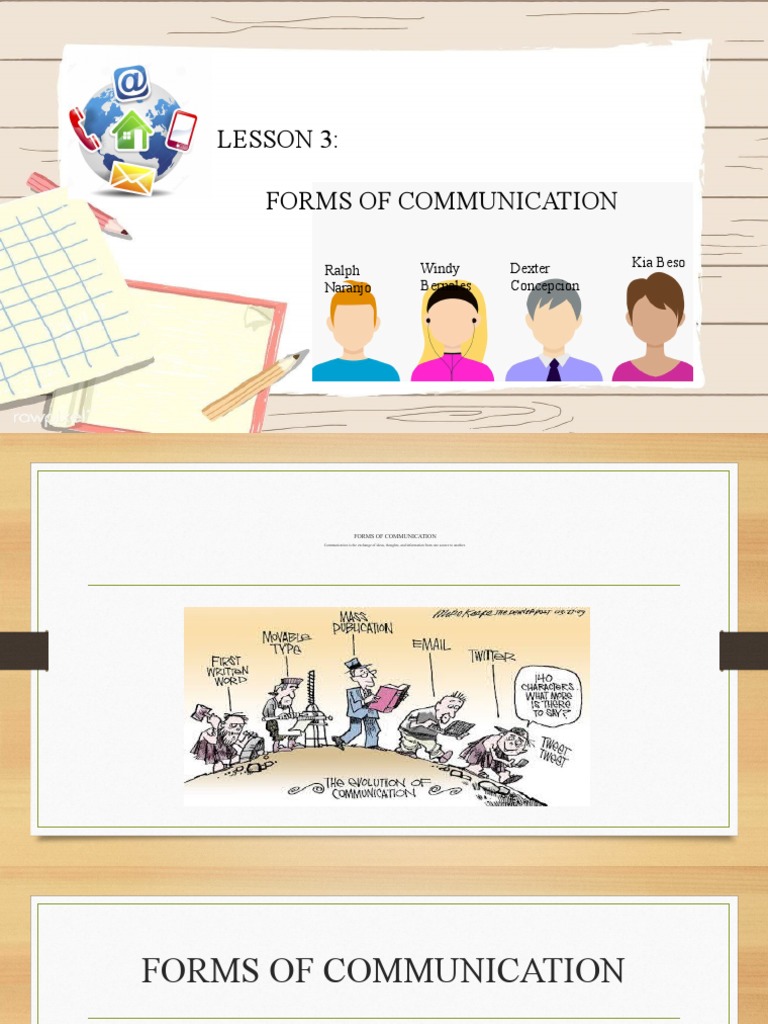 Lesson 3: Forms of Communication: Ralph Naranjo Windy Bernales Dexter ...
