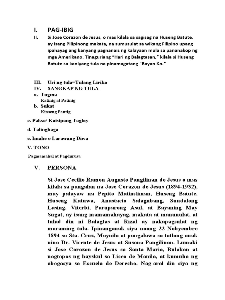 Pagsusuri Sa Tula | PDF