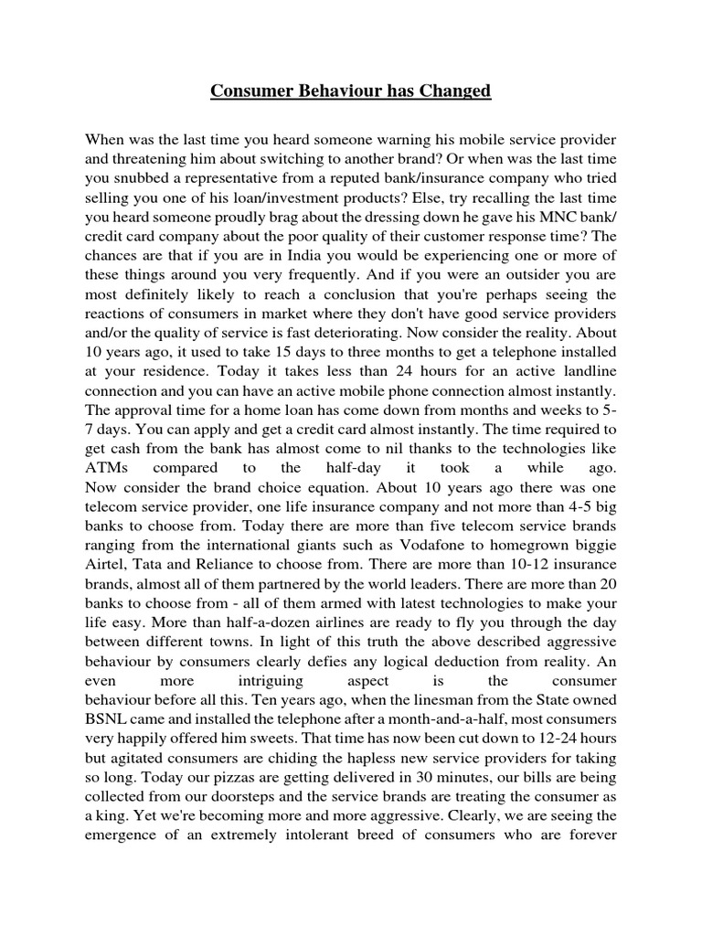 Consumer Behaviour Case Study | PDF | Marketing | Brand