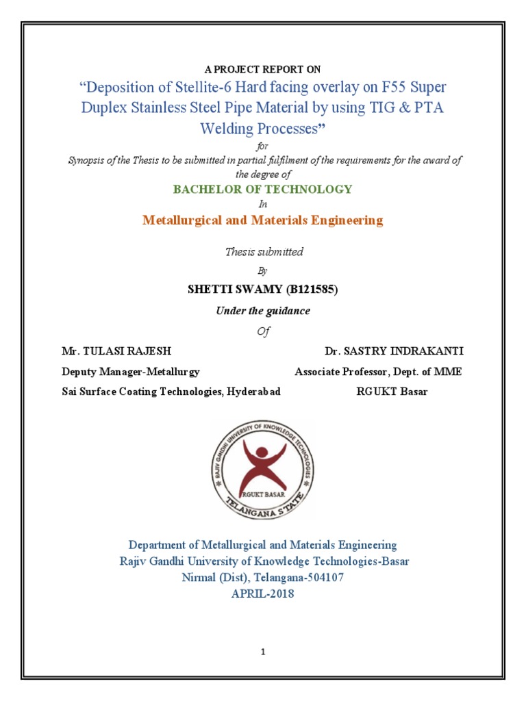 Hardfacing F55 Duplex Steel with TIG & PTA | PDF | Welding | Construction