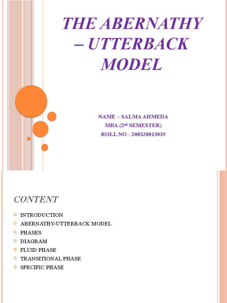 The Abernathy - Utterback Model | PDF