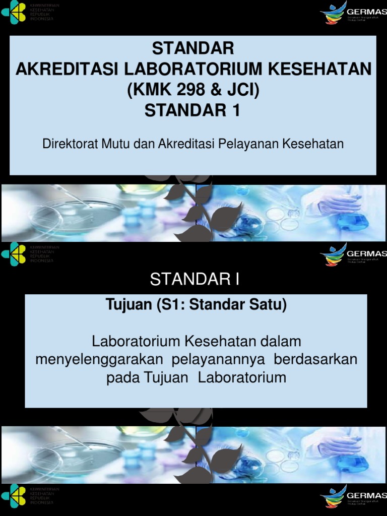 Standar Akreditasi Labkes S1 | PDF