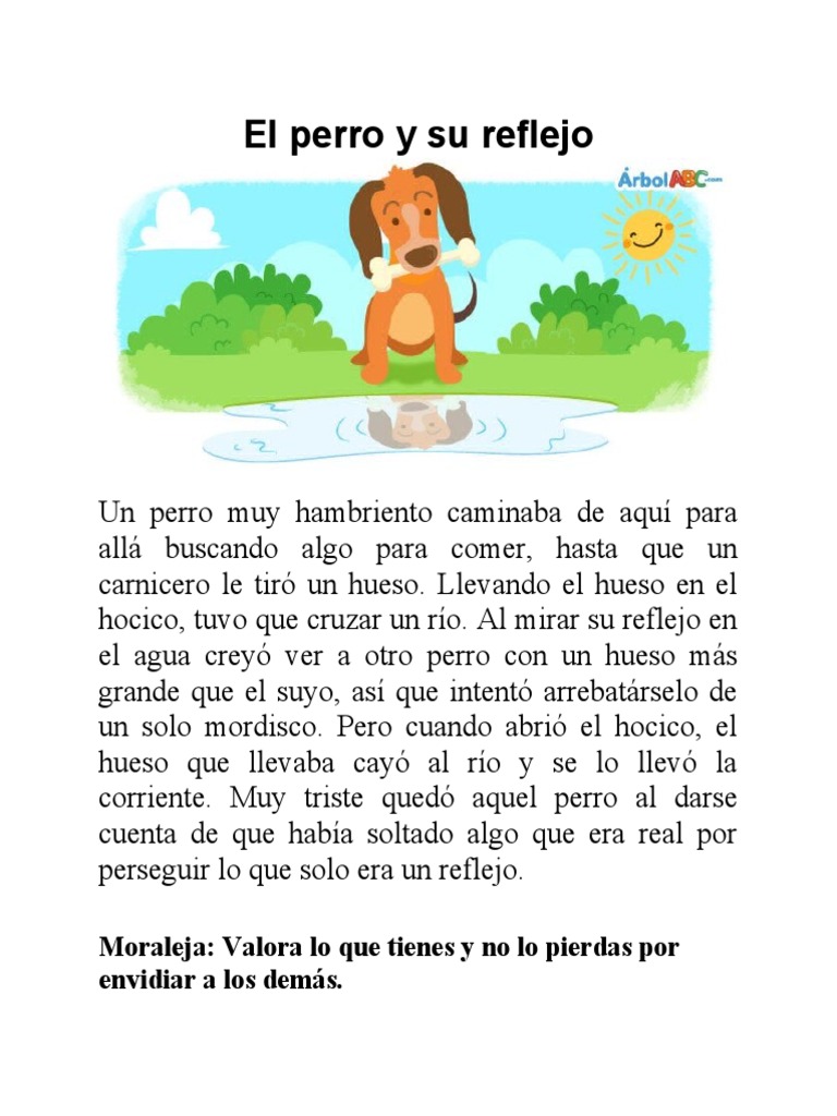 La fábula del perro y su reflejo | PDF
