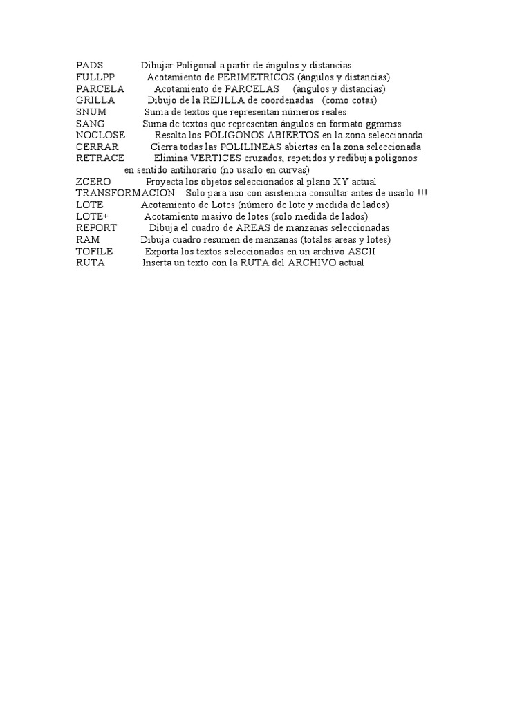Comandos Completo de Cofopri | PDF