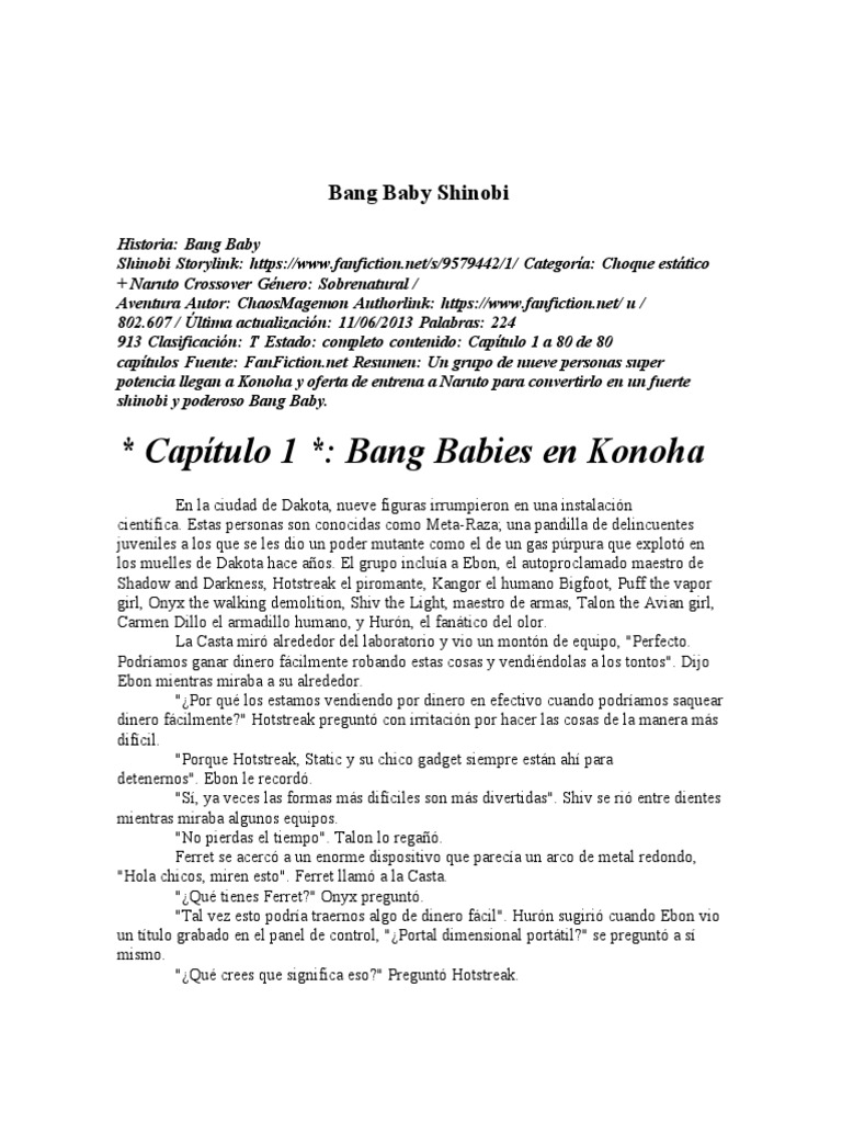 Bang Baby Shinobi | PDF