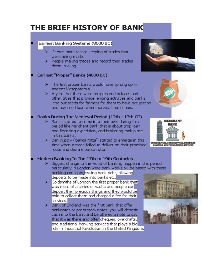 The Brief History of Bank | PDF | Banks | Banking